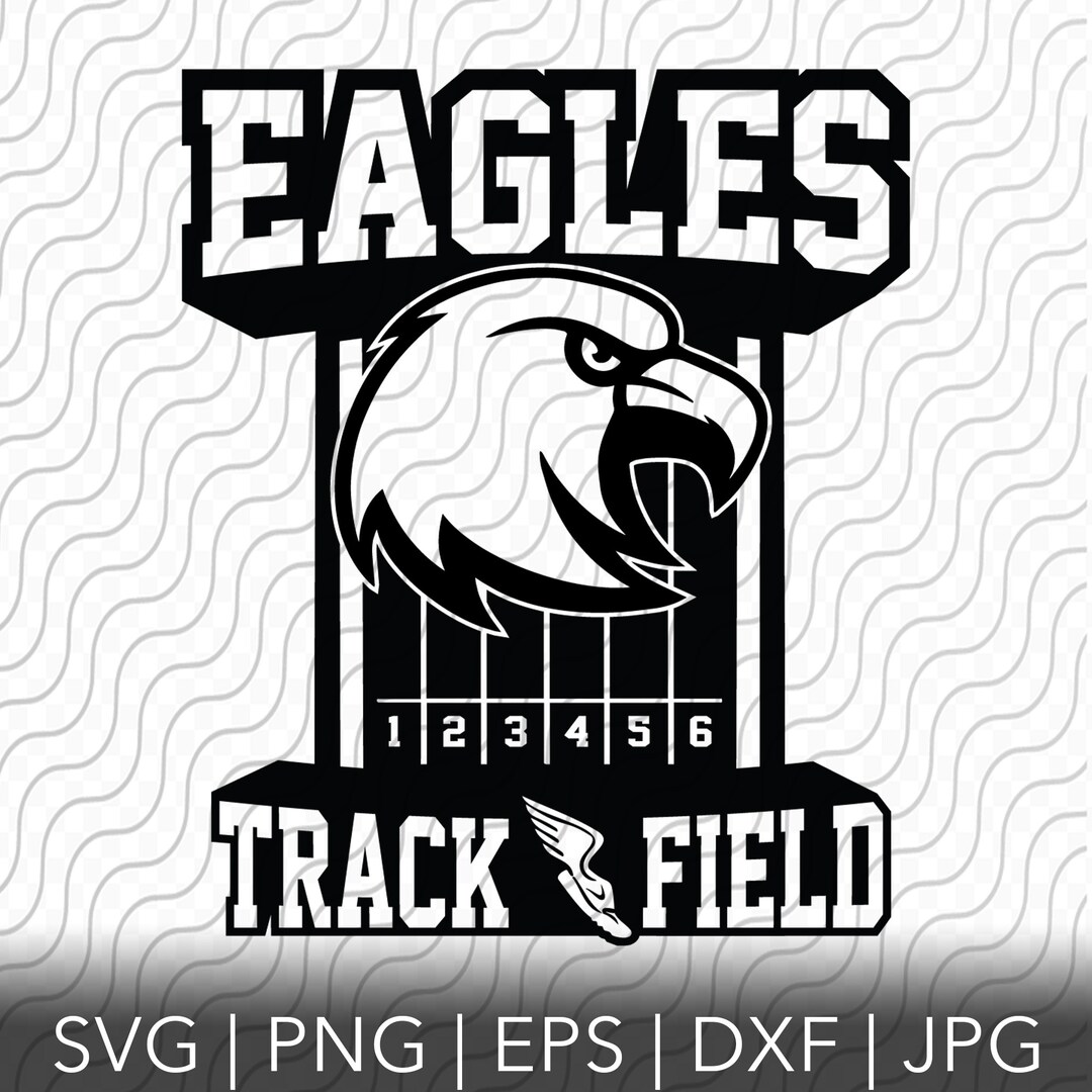 Eagles Track and Field Mascot SVG, Track and Field, Cutting Template ...