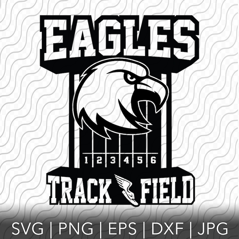 Eagles Track and Field Mascot SVG, Track and Field, Cutting Template ...