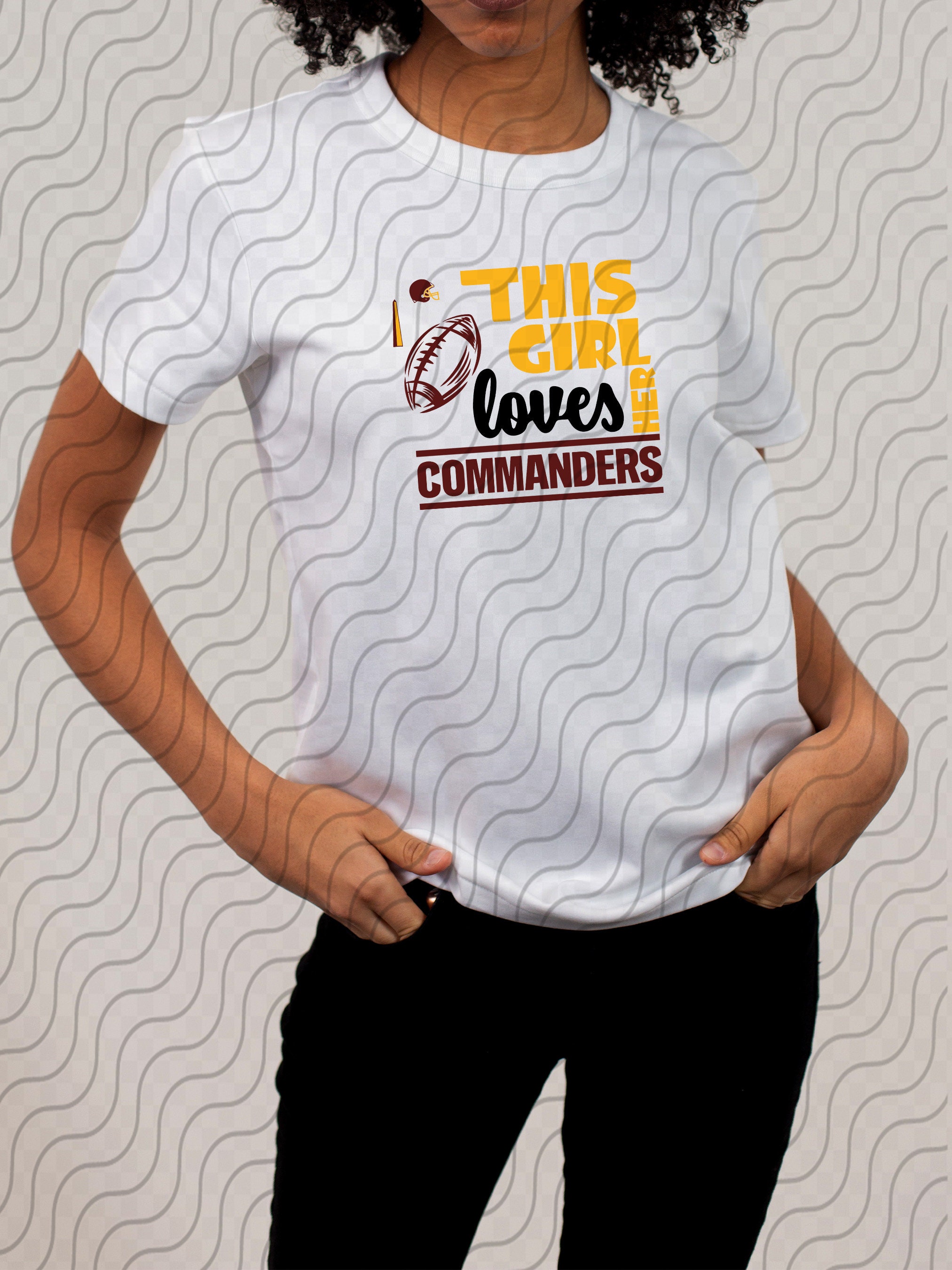 This Girl Loves Her Commanders SVG, PNG, EPS, Dxf, Jpg Files for Cricut ...
