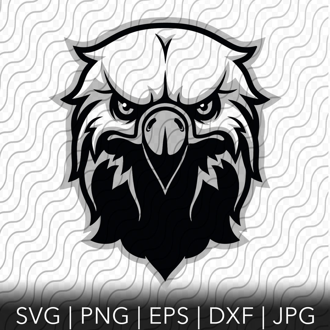 Eagle Mascot SVG, Eagle Head SVG, Bald Eagle School Mascot, Cutting ...