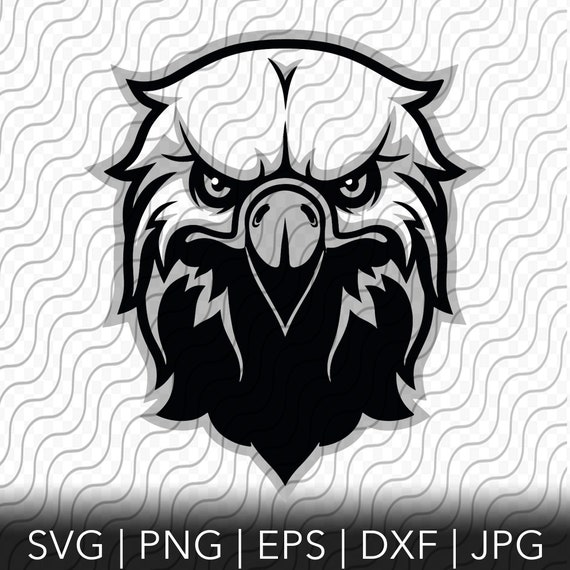 Eagle Mascot SVG Eagle Head SVG Bald Eagle School Mascot | Etsy