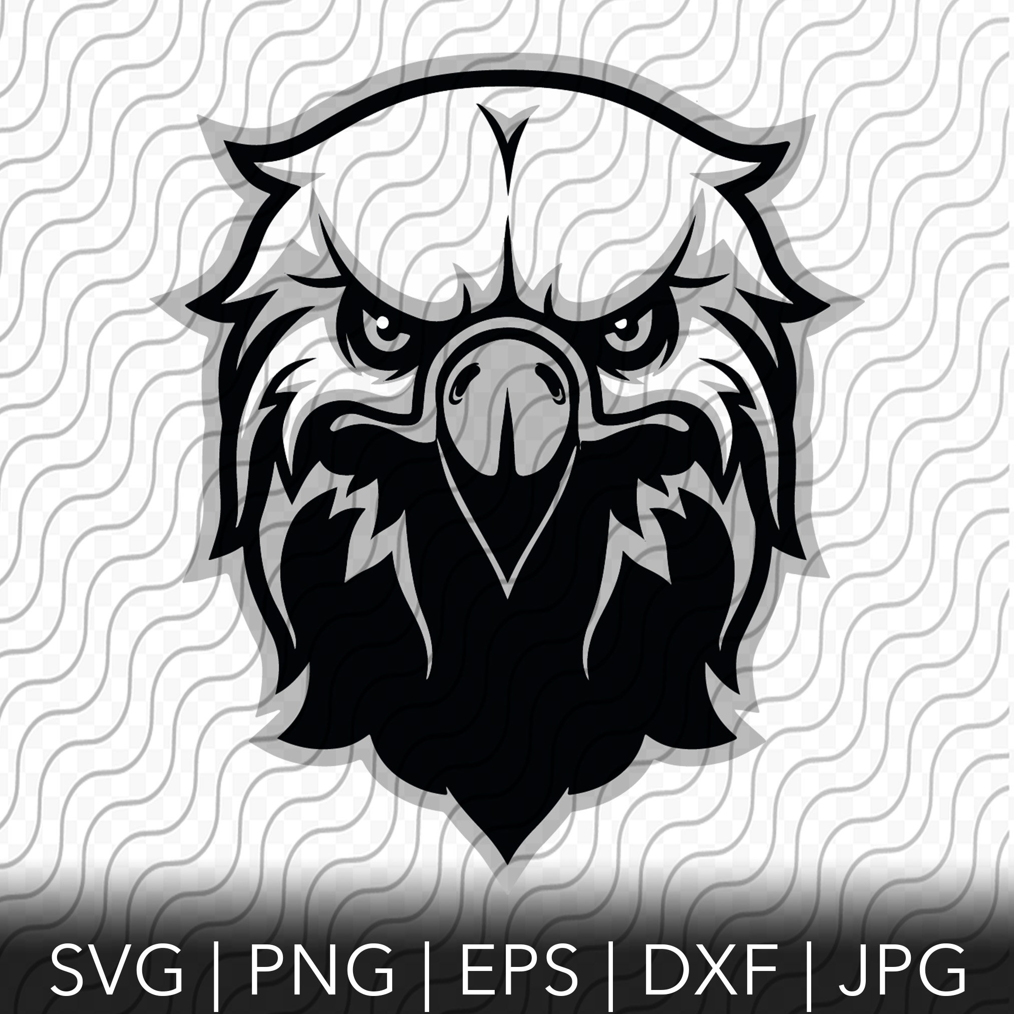 Eagle Mascot SVG Eagle Head SVG Bald Eagle School Mascot | Etsy