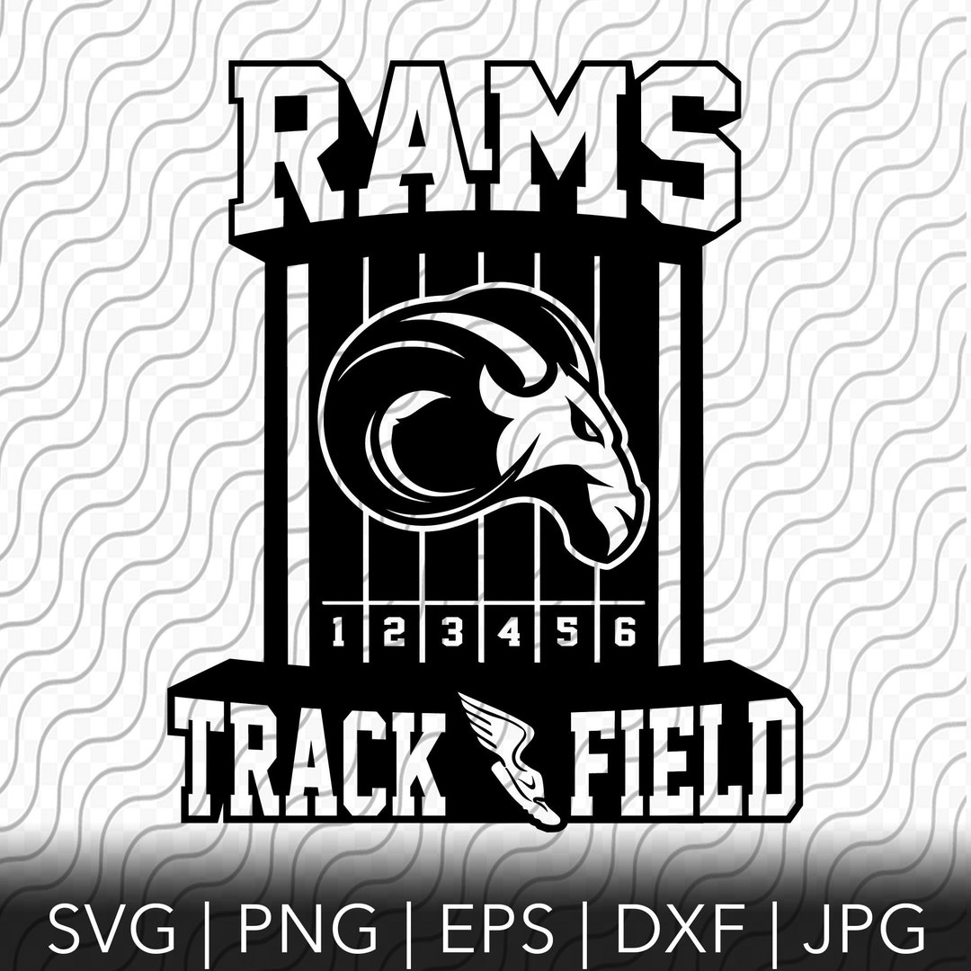 Rams Track and Field Mascot SVG, Track and Field, Cutting Template, Svg ...