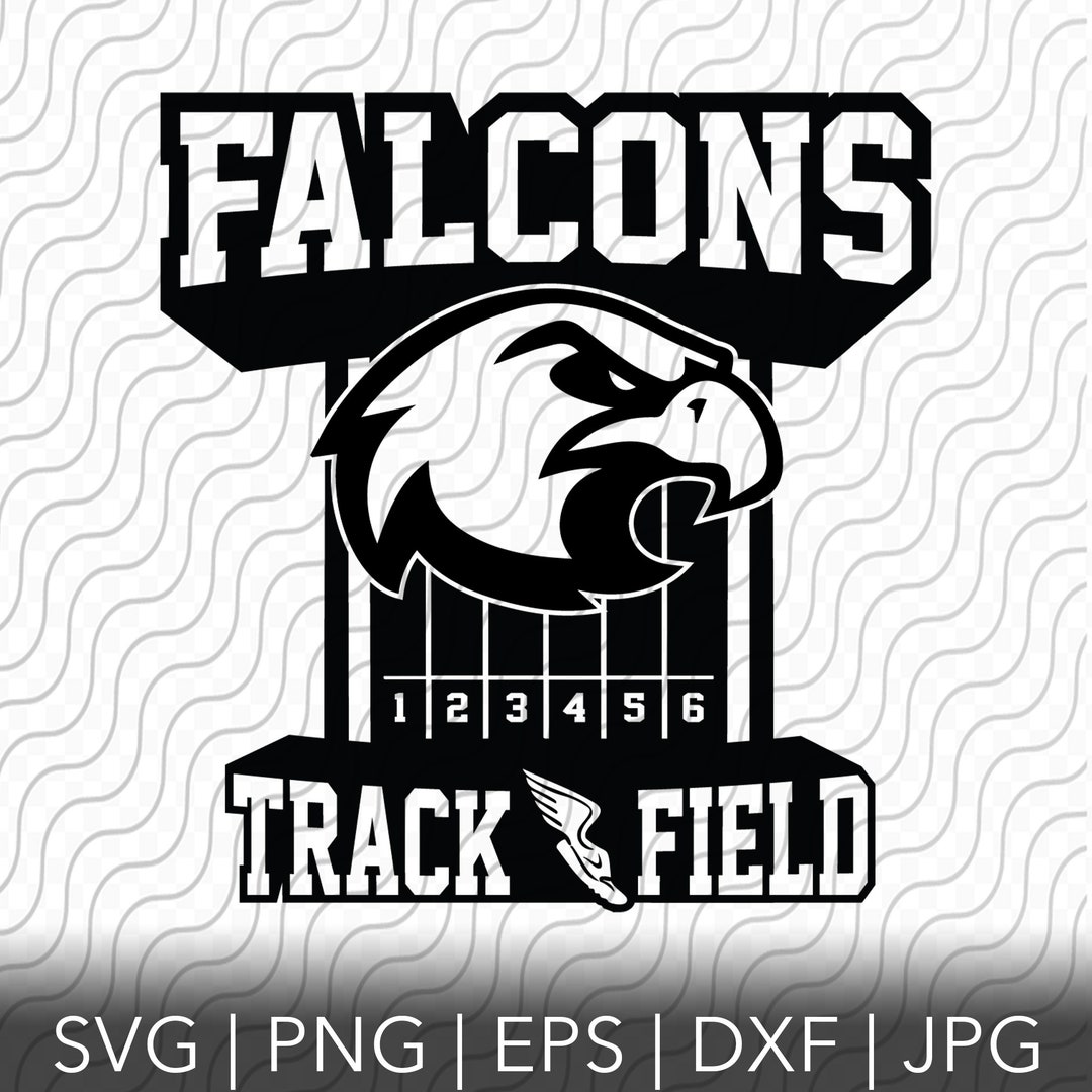 Falcons Track and Field Mascot SVG, Track and Field, Cutting Template ...