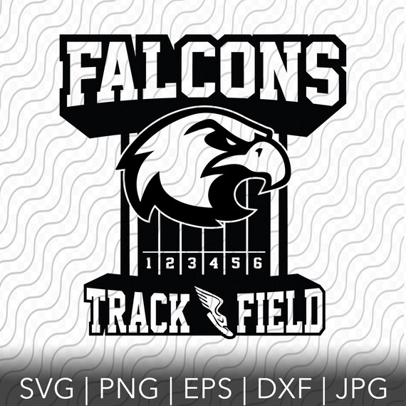 Falcons Track and Field Mascot SVG Track and Field Cutting | Etsy
