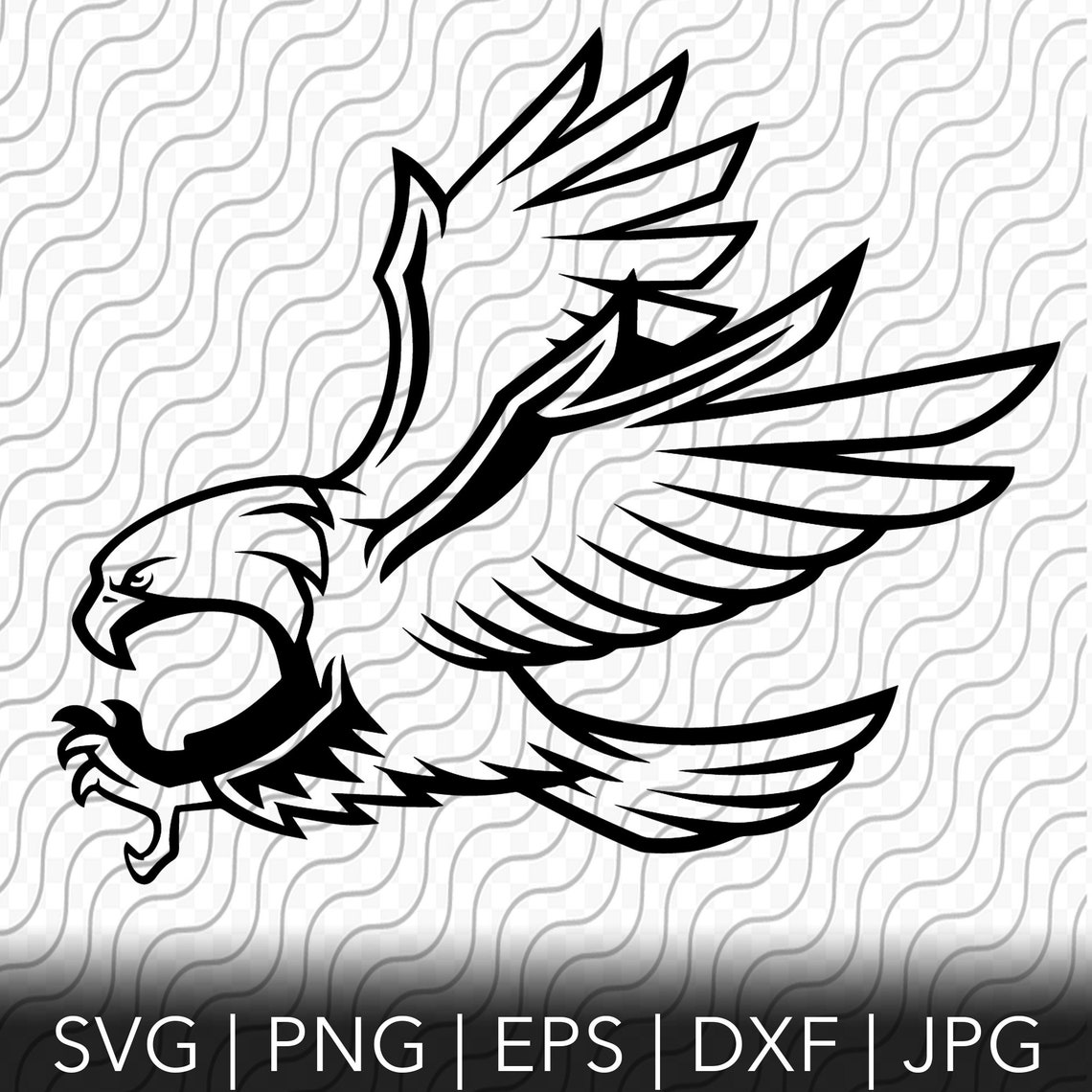 Eagle Mascot SVG Eagle Landing SVG Eagle School Mascot - Etsy