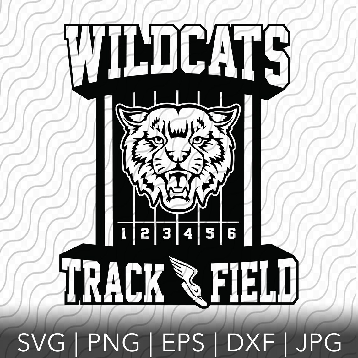 Wildcats Track and Field Mascot SVG Track and Field Cutting - Etsy