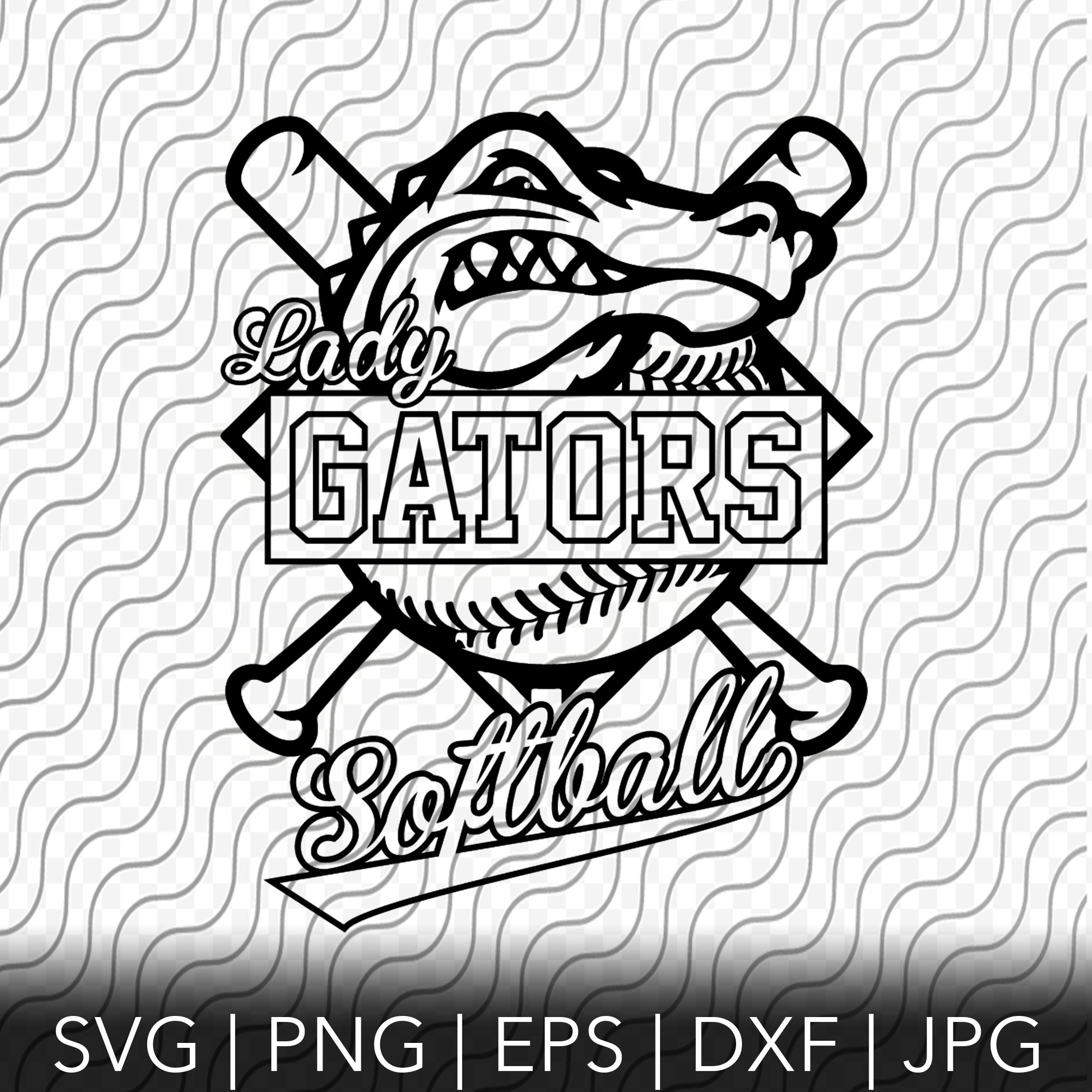 Gator Baseball Lady Gator Softball Mascot Sport Team Logo - Etsy