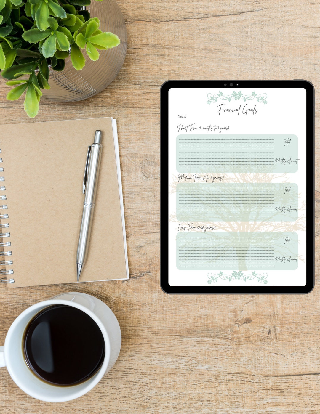 Financial Goal Planning Worksheet | Digital Worksheet for Goodnotes ...