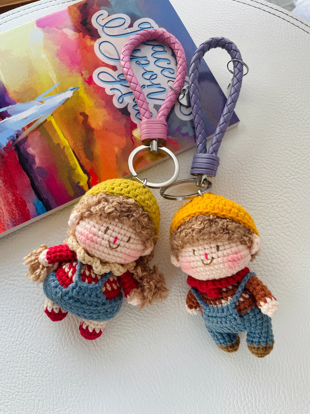 Crochet Couples Keychain Cute Doll Keychain Birthday Gift Gift for ...