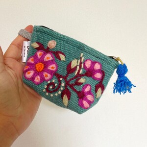 Victoria Sunset Small Pouch, Coin Bag, Embroidered Wallet, Floral Pouch ...