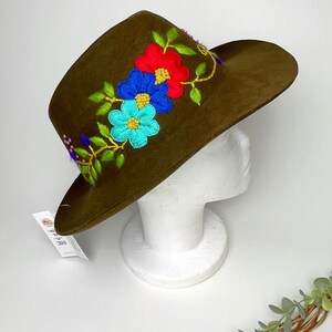 Blooming Fedora Wool Hat, Moss Green, Peruvian Alpaca Wool Hat, Andean ...