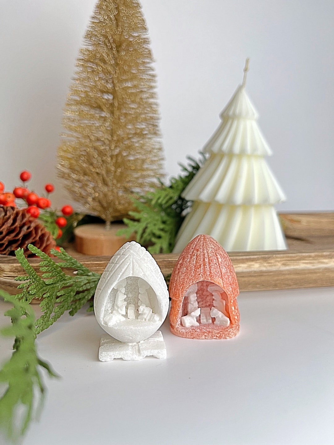 Nativity Miniature Alabaster, Handmade Mini Nativity Christmas Gift ...