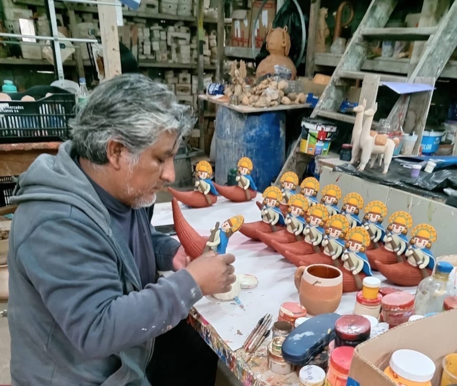 Colorful Mini Heart Messenger 3, Folk Message Heart, Ceramic Floral ...