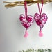 Colorful Mini Heart Messenger 3, Folk Message Heart, Ceramic Floral ...