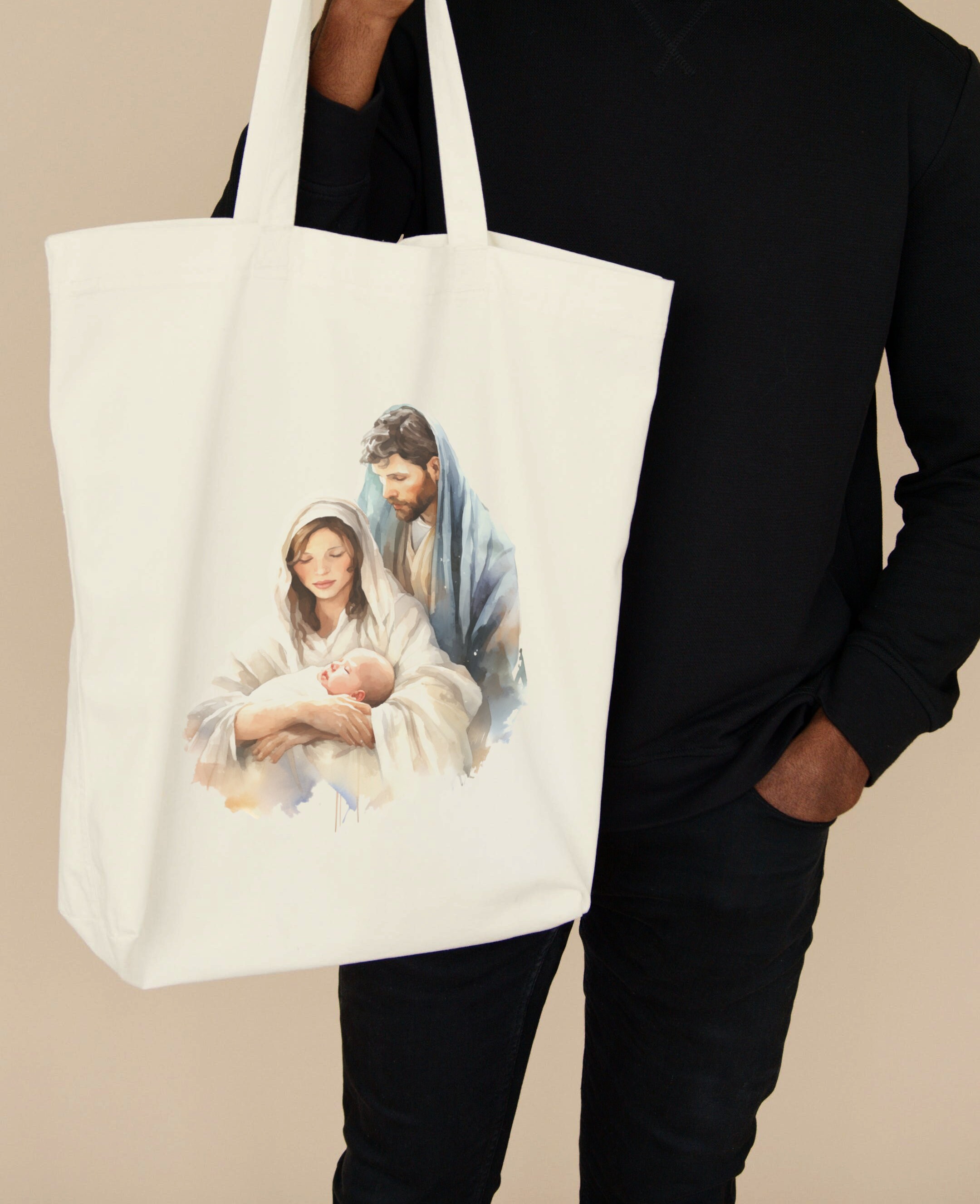 Watercolor Nativity Scene Clipart Set With Baby Jesus, Bible, Manger ...