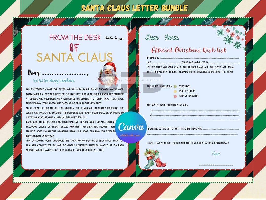 Editable Letter From Santa | Personalized Christmas Experience ...