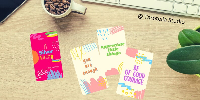 Printable Affirmation Deck | Silver Lining Oracle - Etsy