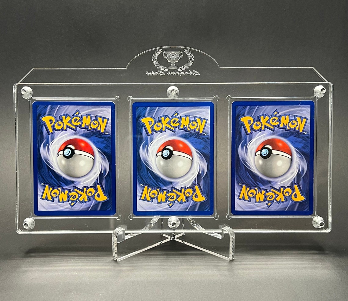 Pokemon Trading Card Display Case triple - Etsy