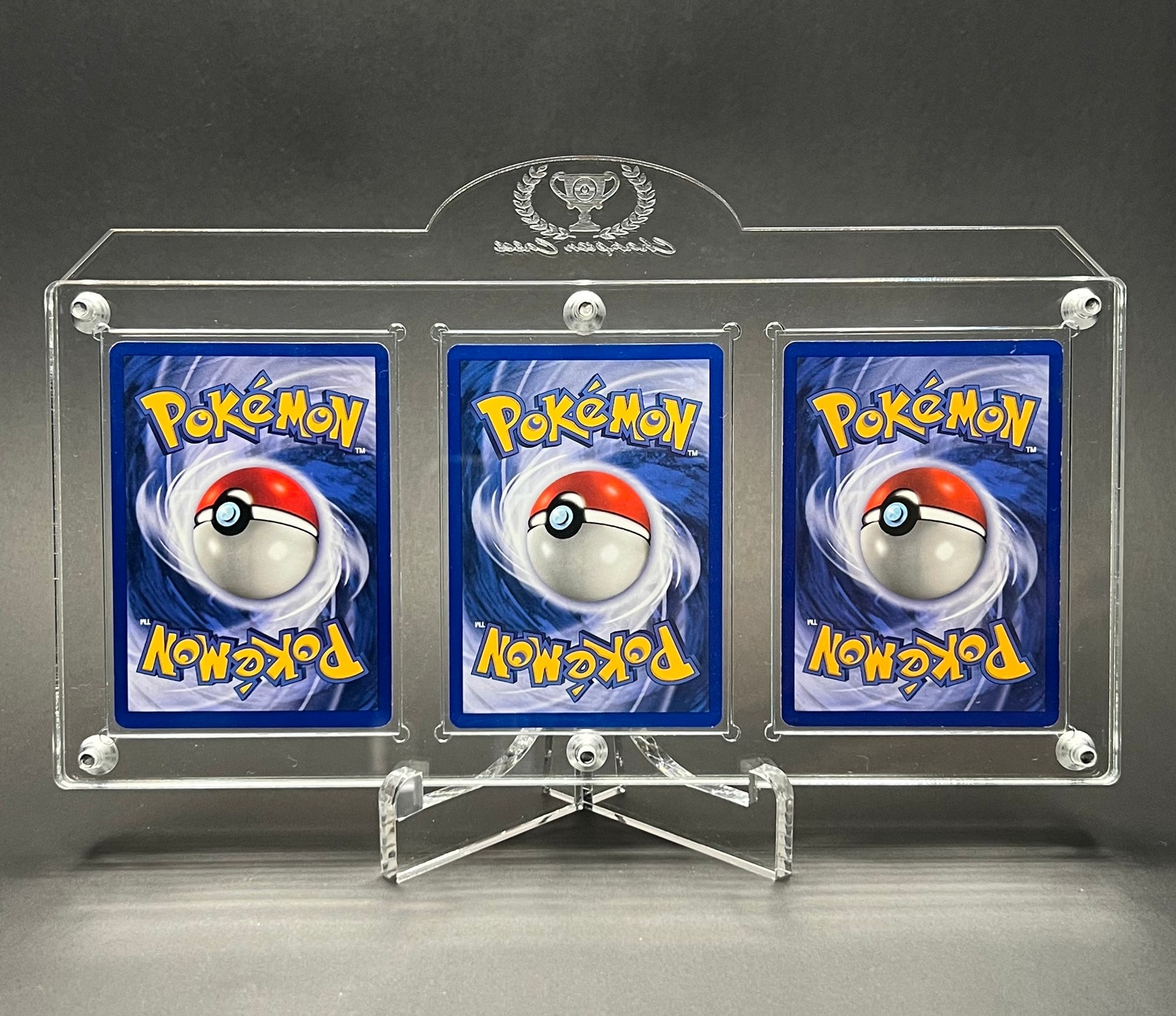 Pokemon Trading Card Display Case triple - Etsy