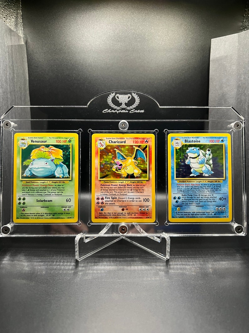 Pokemon Trading Card Display Case triple - Etsy