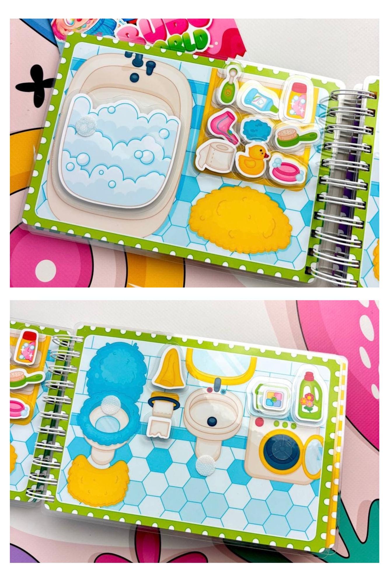 Busy Book: Reusable Sticker Travel Toy, Montessori Play - Etsy