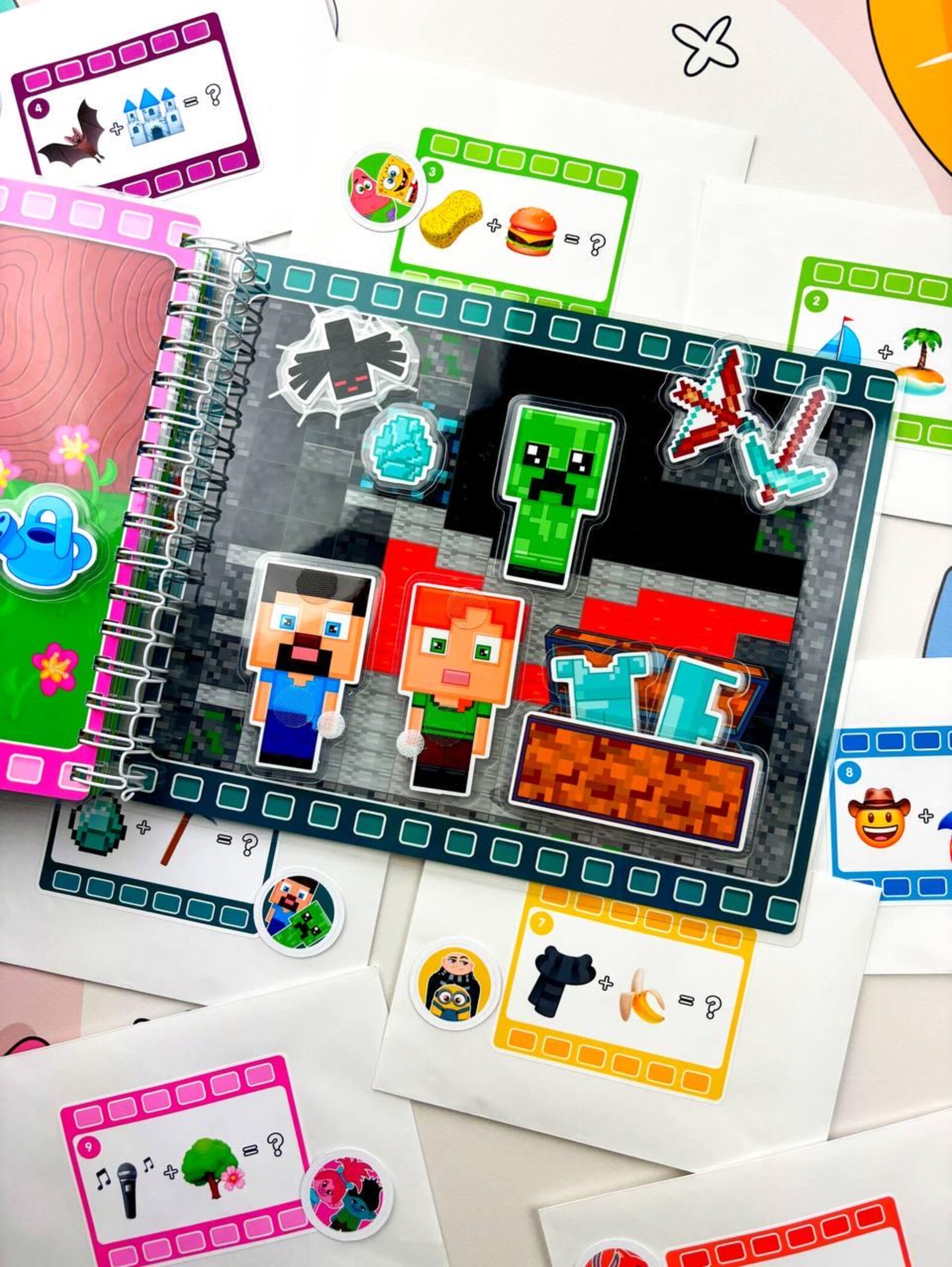 Cartoon Adventure: Detective Hook and Loop Laminated Sticker Game for ...