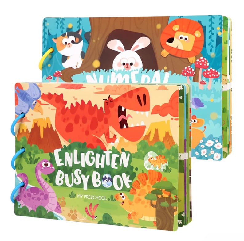 New Quiet- Busy Book Montessori Cartoon Preschool Educational - Etsy