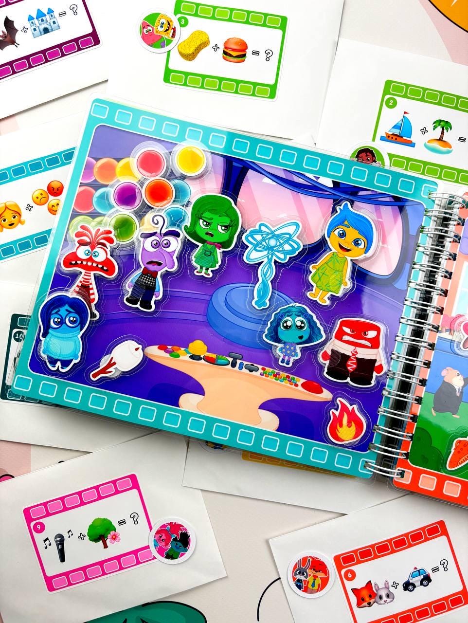 Cartoon Adventure: Detective Hook and Loop Laminated Sticker Game for ...