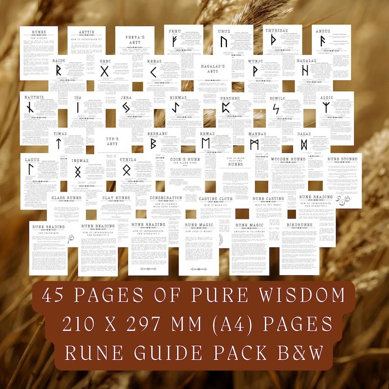 Full Rune Course Elder Futhark Digital Download Book of Shadows ...