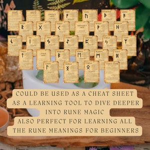 Rune Cheat Sheets PDF, Elder Futhark Spreads, Witch BOS Pages, Runes ...