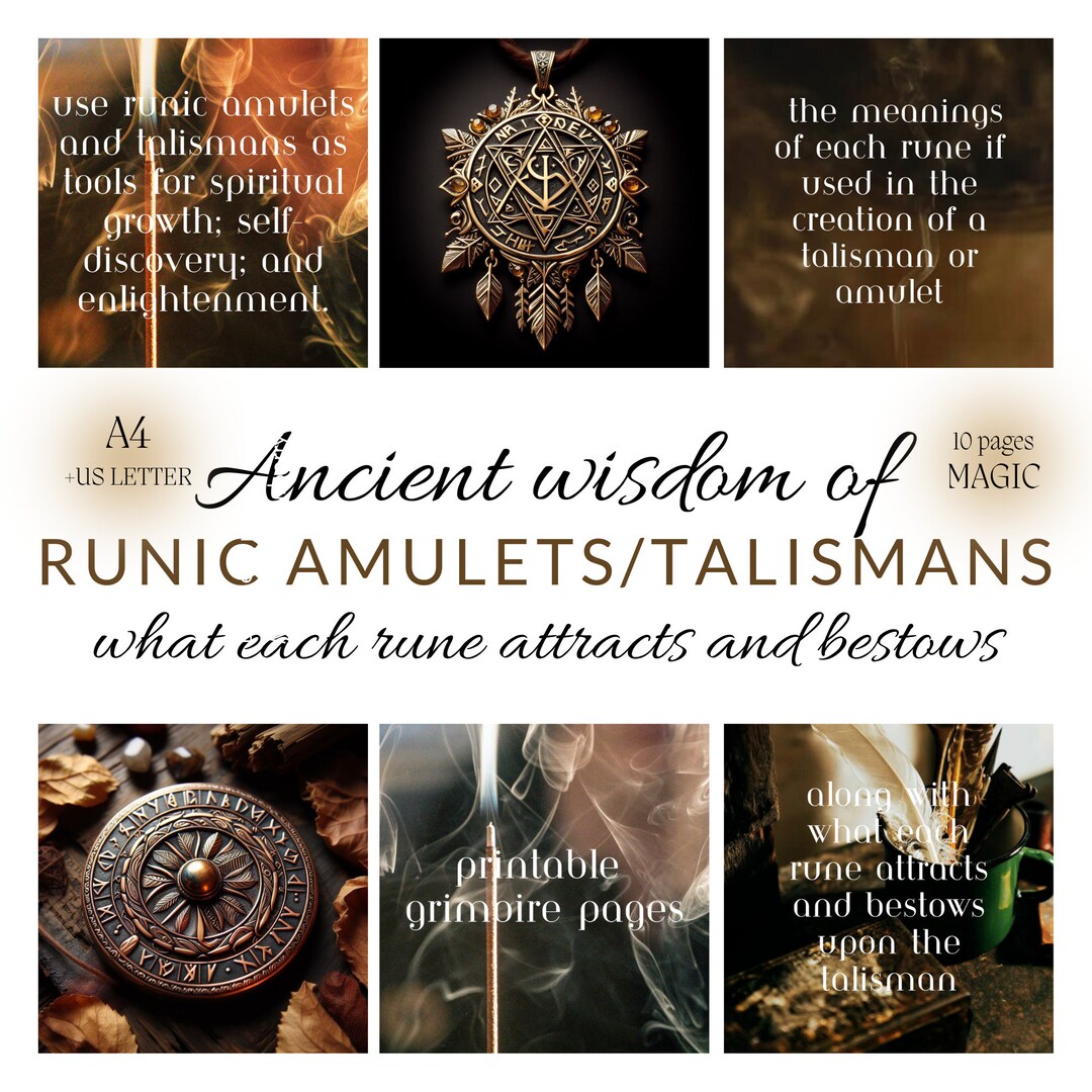 Rune Amulets & Talismans Guide PDF, Elder Futhark Spreads, Witch BOS ...