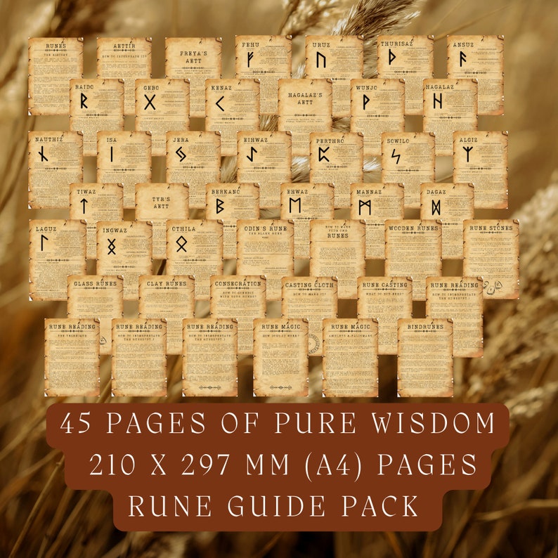 Full Rune Course Elder Futhark Digital Download Book of Shadows ...