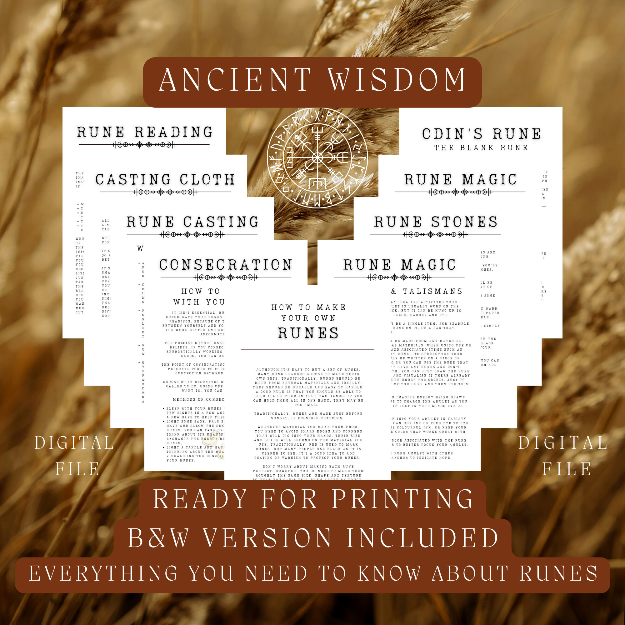 Full Rune Course Elder Futhark | Digital Grimoire Download | Rune ...