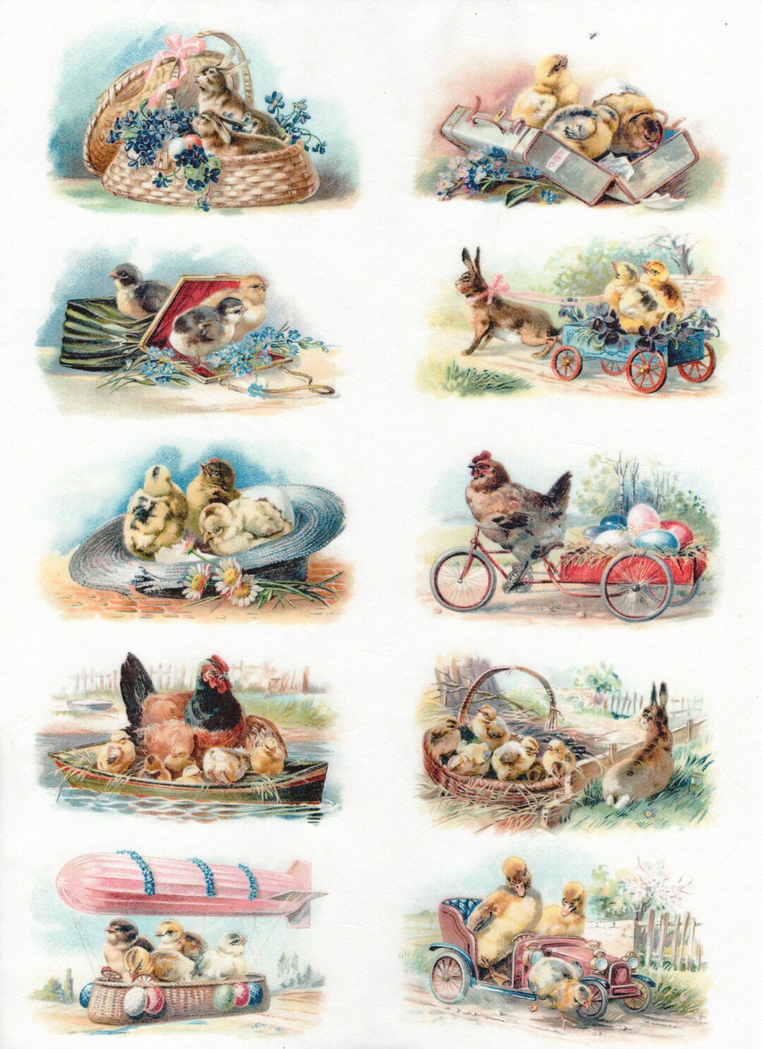 Rice Paper, Vintage Easter, Chicks, Chickens, Scrapbooking, Ricepaper ...