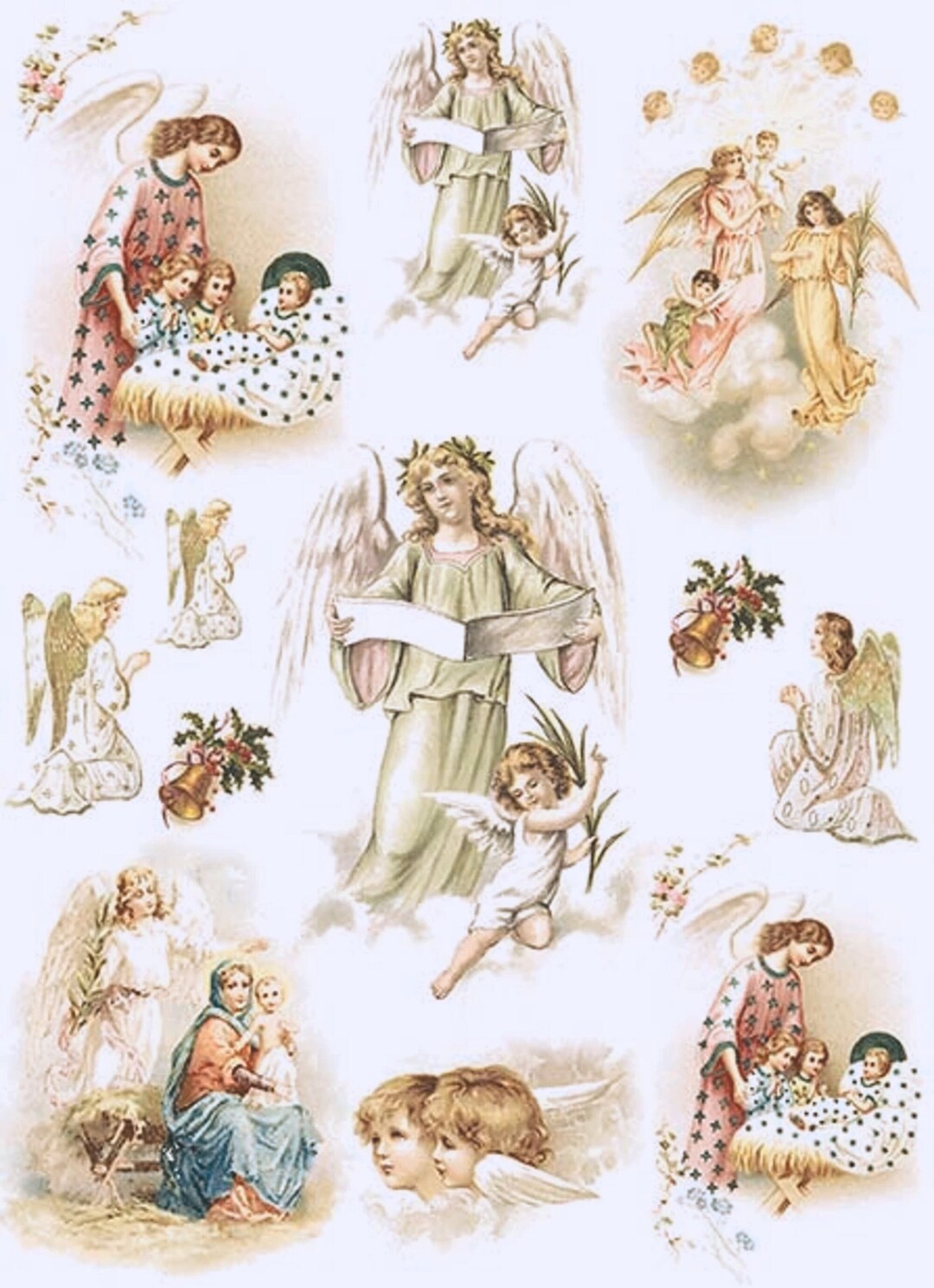 Rice Paper Decoupage Little Angel Scrapbooking Rice Paper - Etsy
