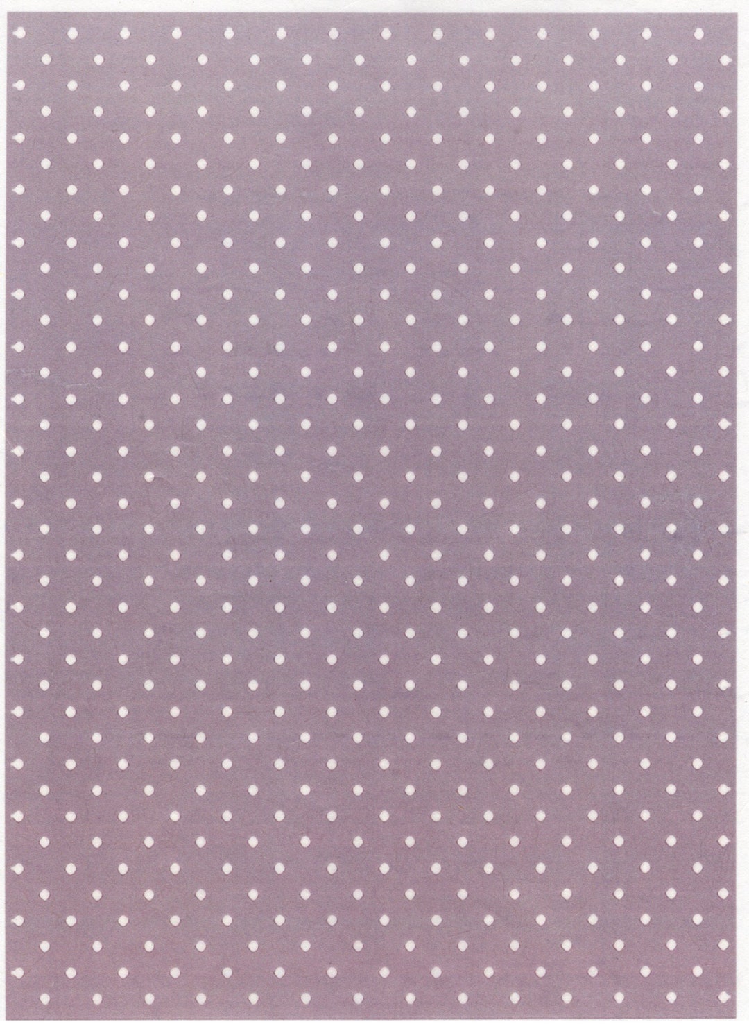 Rice Paper, Pattern Purple With White Dots, Scrapbooking, Rice Paper ...