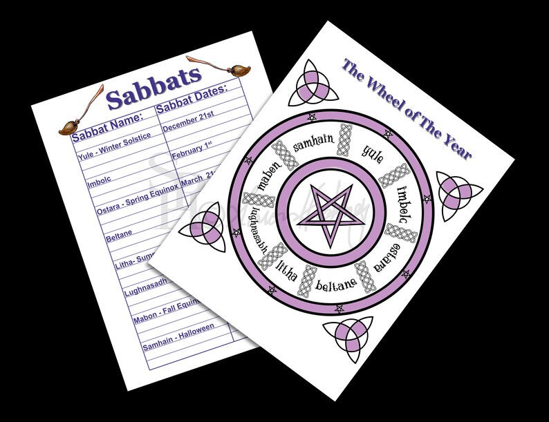 Grimoire Printable Planner, Wicca Printable, Ink Saver Printable, Witch ...