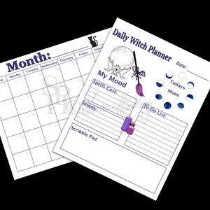 Grimoire Printable Planner, Wicca Printable, Ink Saver Printable, Witch ...