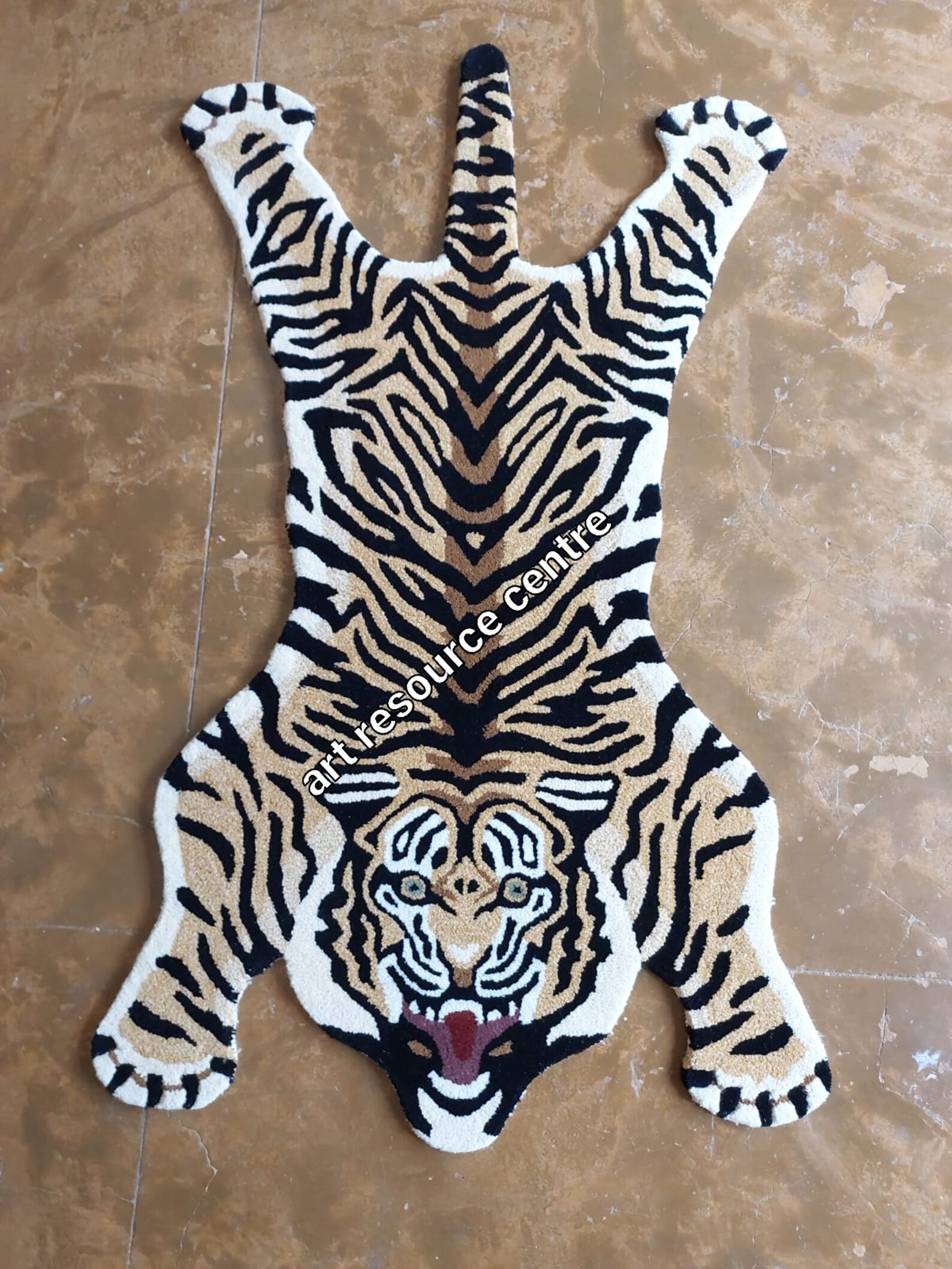 Handmade Tufted Indian Bengal Tiger Wool Rug for Living Room - Etsy