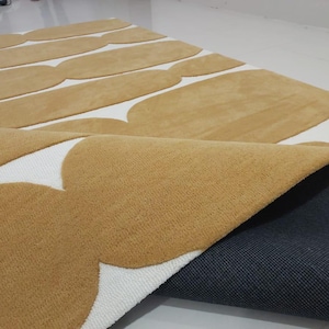 Modern Abstract 8x10 Feet Mustard Yellow Area Rug for Living Room ...