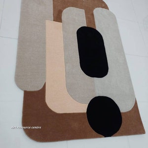 Modern Abstract Handmade Tufted Area Rug for Living Room - Etsy