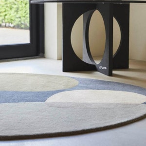 Modern Abstract Oval Shape Area Rug for Living Room . Bedroom ...