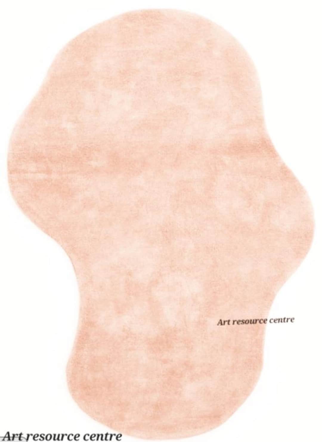 Hand Tufted Rug Kidney Shaped Bean Shaped Pearl White Rug Hand Tuft ...