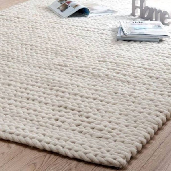 Knitted Rug - Etsy