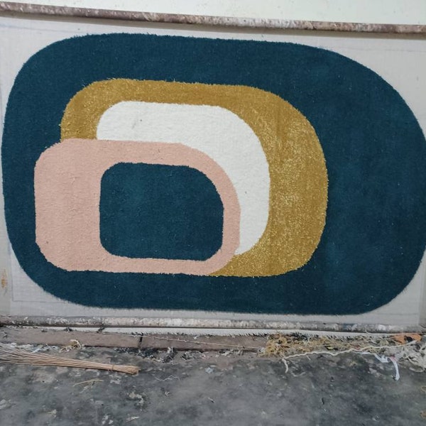 Modern Abstract Rug - Etsy