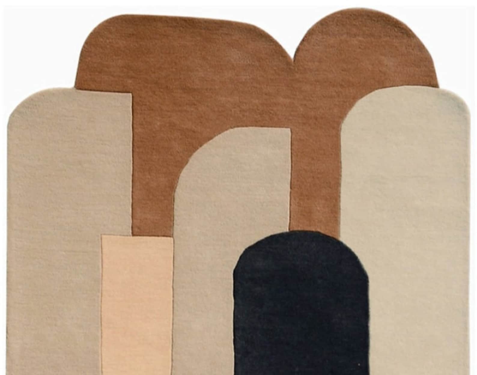 Modern Abstract Handmade Tufted Area Rug for Living Room - Etsy