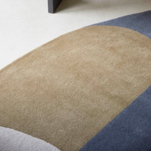 Modern Abstract Oval Shape Area Rug for Living Room . Bedroom ...