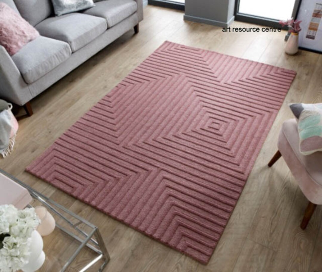 Premium Quality Modern Abstract Handmade Designer Woolen Tufted Solid ...