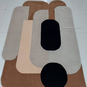 Modern Abstract Handmade Tufted Area Rug for Living Room - Etsy